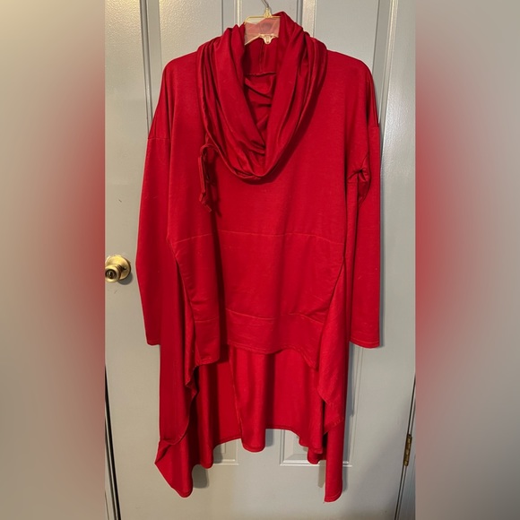 Tops | Dark Red Tunic Top | Poshmark